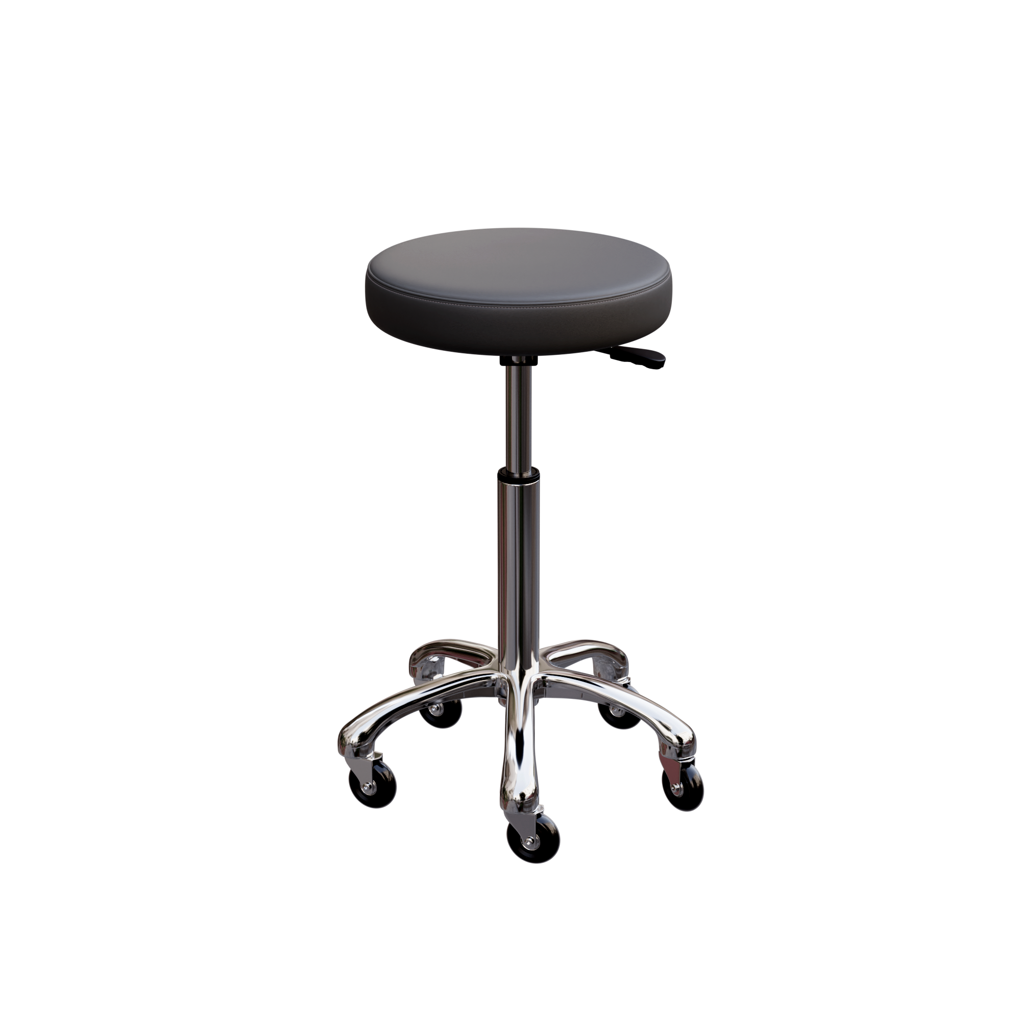 Spa Numa BUTTON Stool in Gray with Metal Base - 1023A